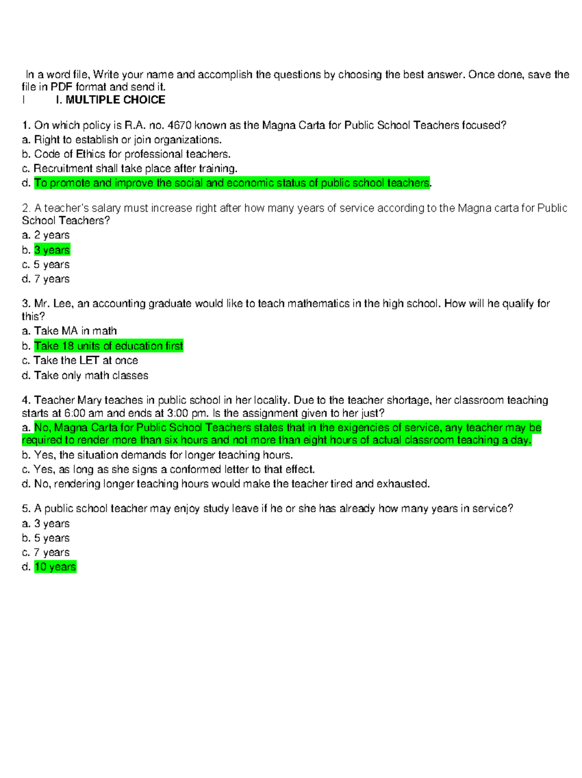 Evaluation Topic 5 Joselito C. Ubaldo - In a word file, Write your name ...