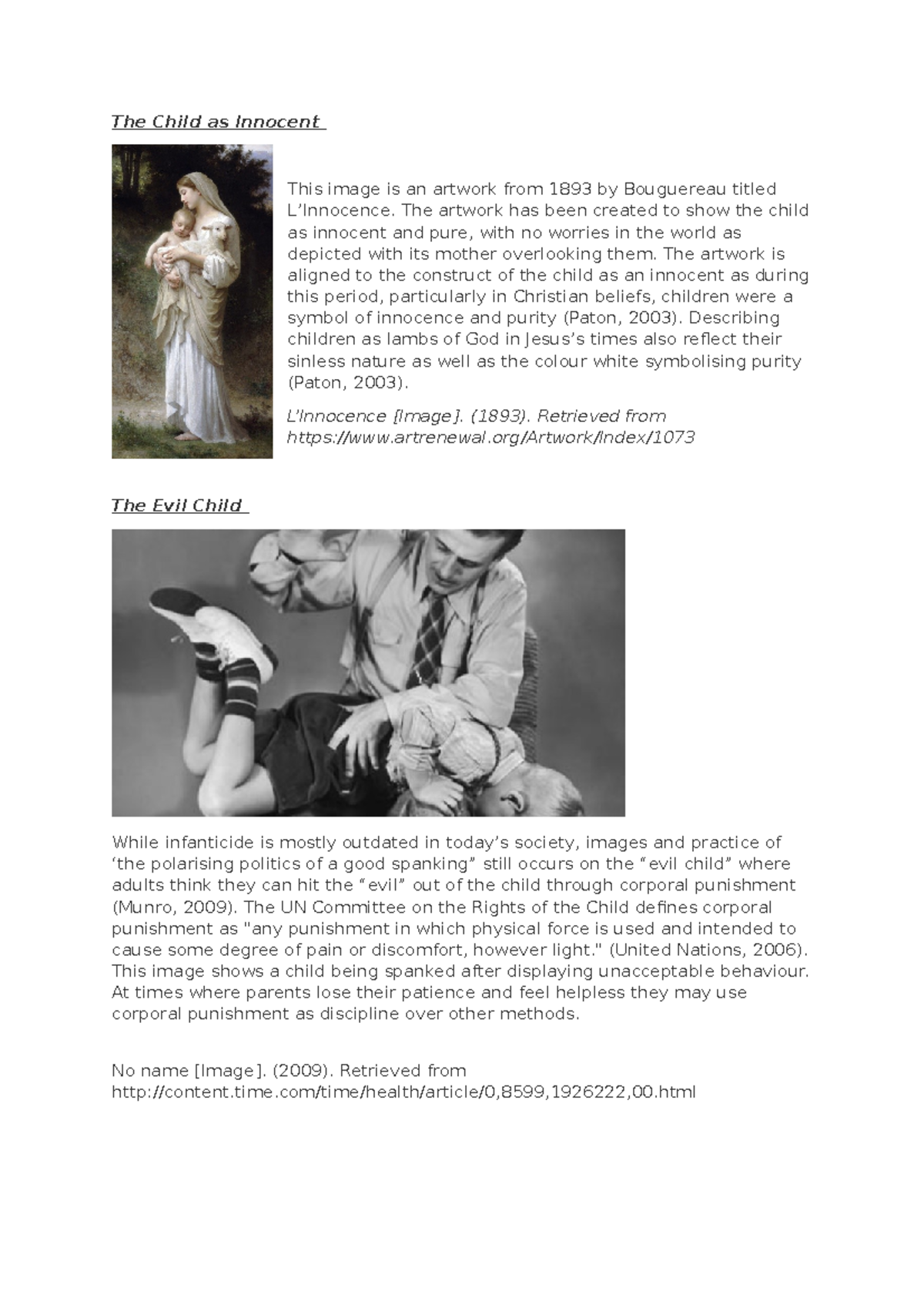 EDU1007 - cgdh - The Child as Innocent This image is an artwork from ...