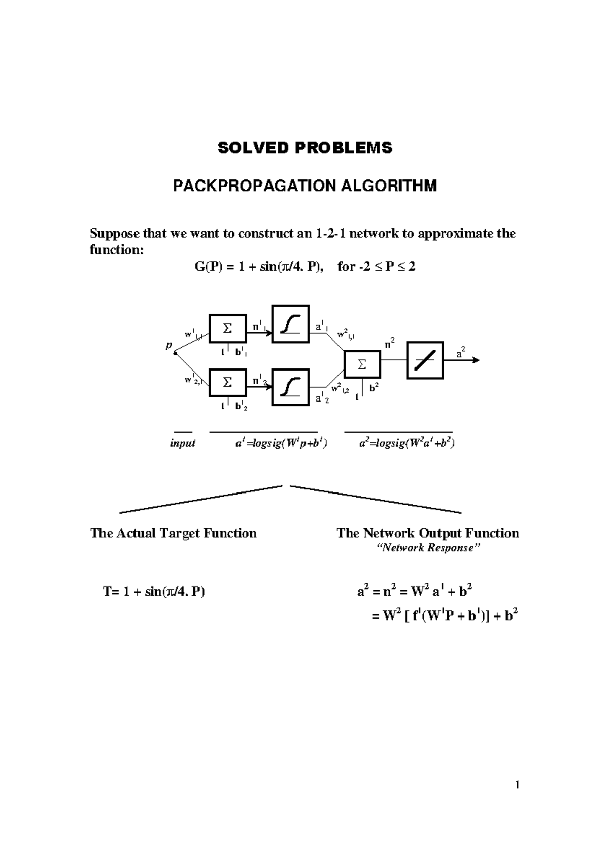 BP-Problem Solved-PDF - PACKPROPAGATION ALGORITHM Suppose that we want ...