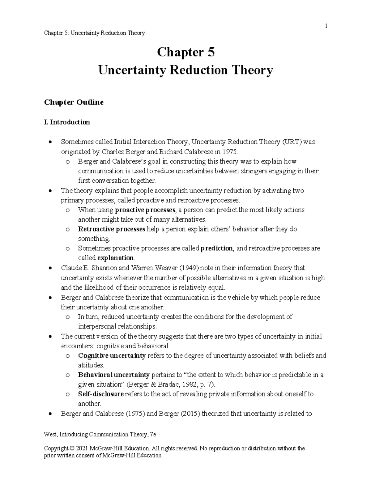CH 5 - 7 - Attached are chapter 5-7 in summarized forms. - Chapter 5 : Uncertainty Reduction ...