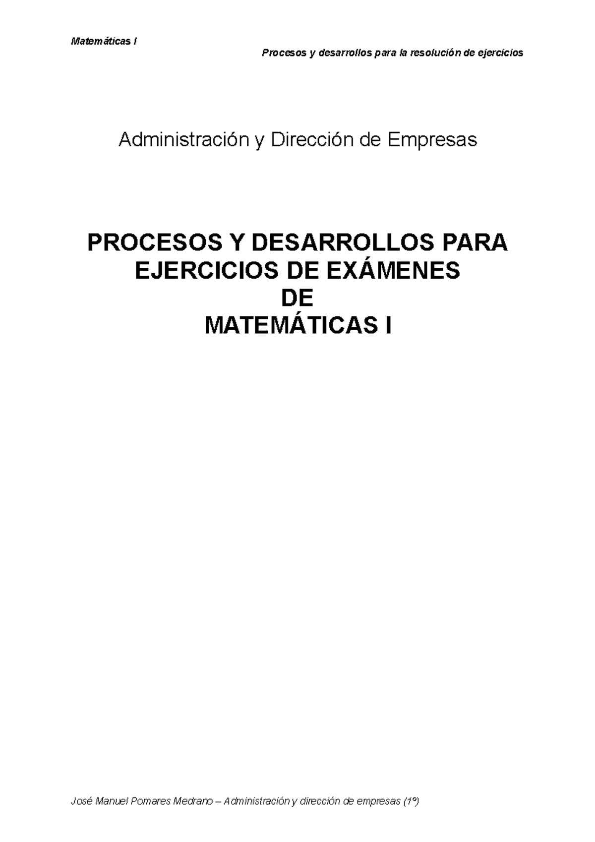 Procesos Matemáticas I - Procesos y desarrollos para la resolución de ...