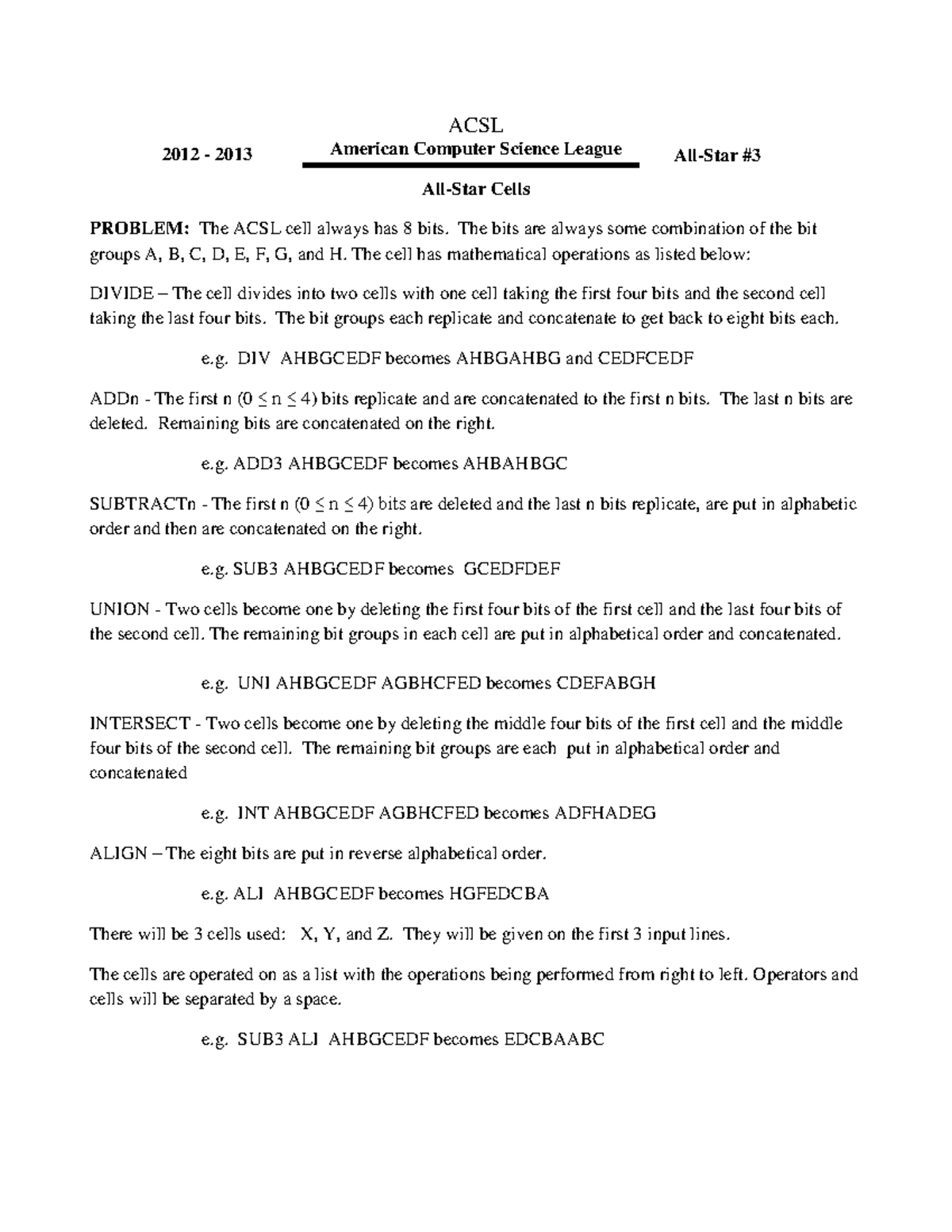 1213 AS3 cells - Assignment sheet for more coding practice - ACSL ...