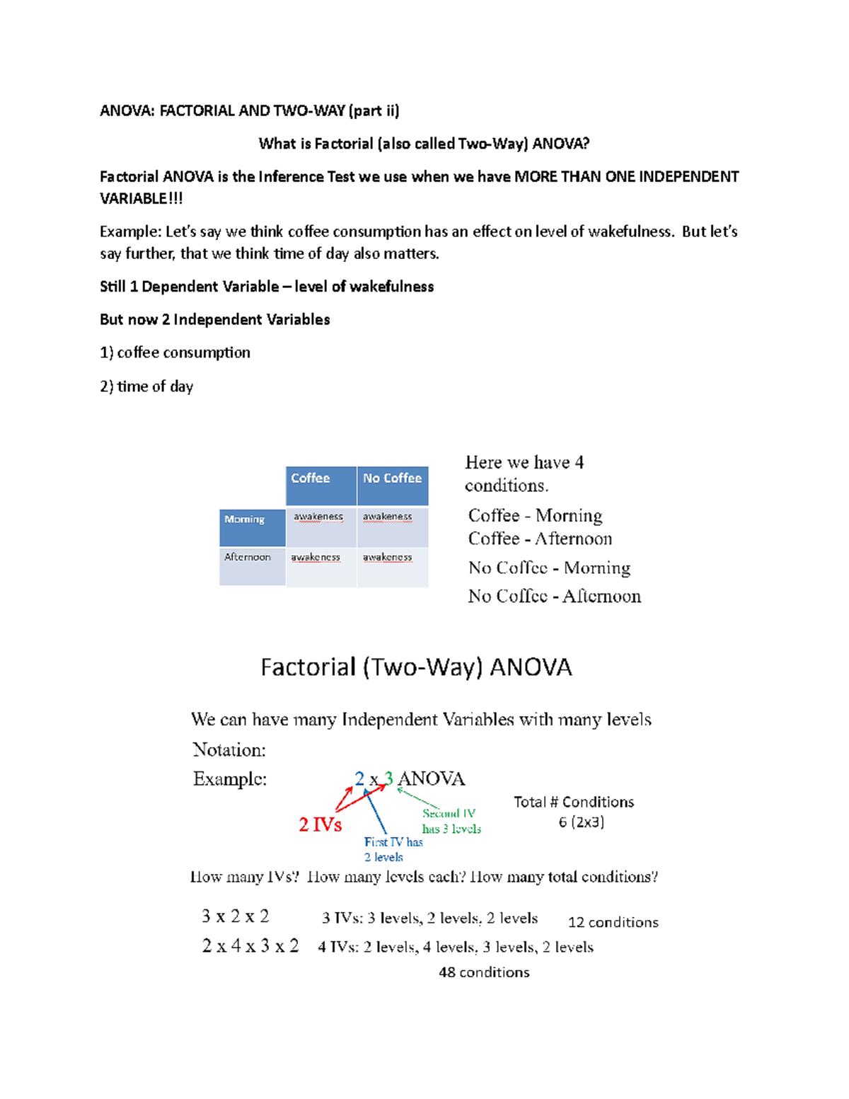 ANOVA: Factorial (two-way) ANOVA - ANOVA: FACTORIAL AND TWO-WAY (part ...