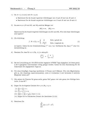Mechanik 2020 PZ 1 - Aufgaben - Klausur zur Vorlesung Mechanik Wintersemester 2019/ Ulrich ...