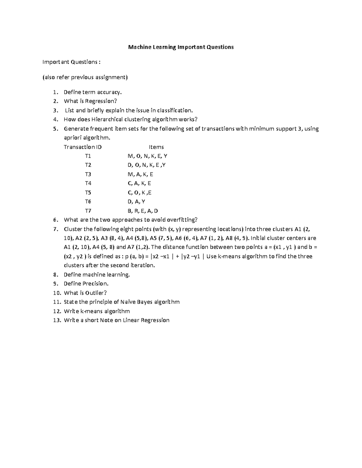 Important ML - Machine learning imp - Machine Learning Important ...