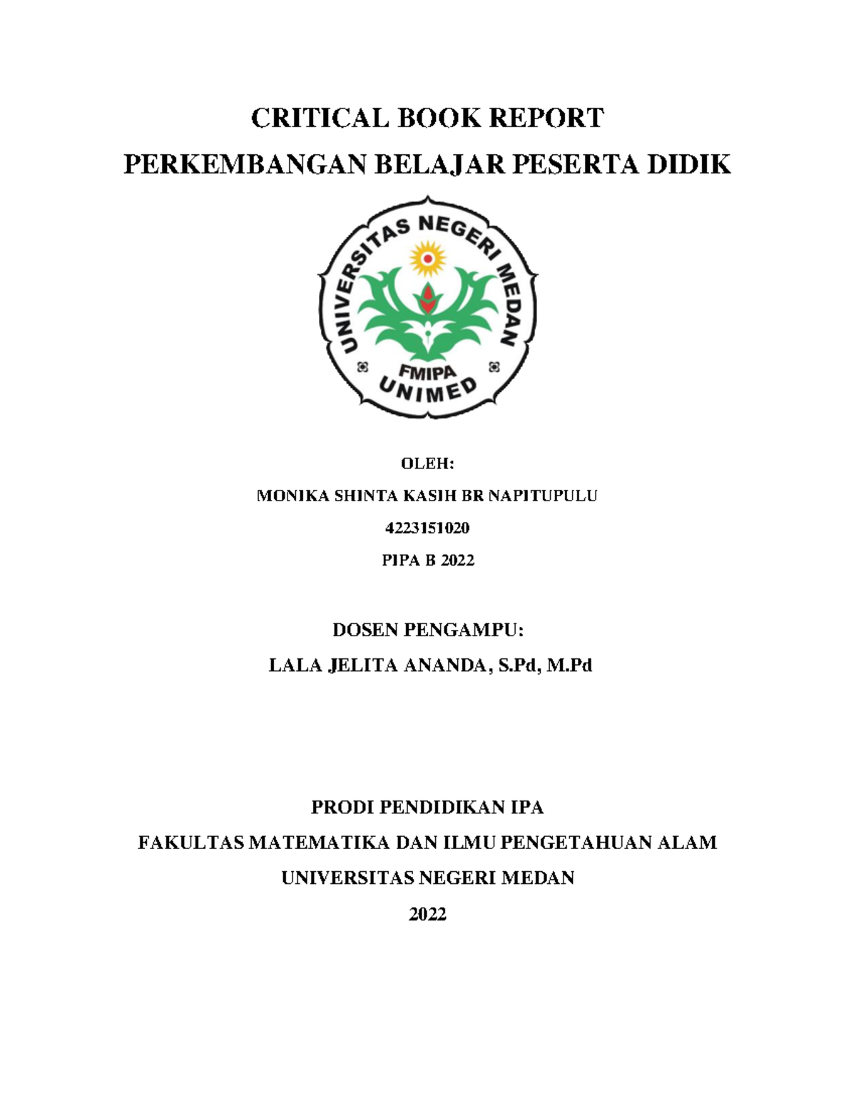 Monika Shinta Kasih BR Napitupulu-PPD - CRITICAL BOOK REPORT ...