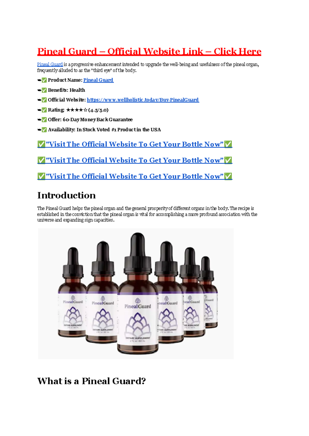 Pineal Guard Review Ingredients, Results - Pineal Guard – Official ...