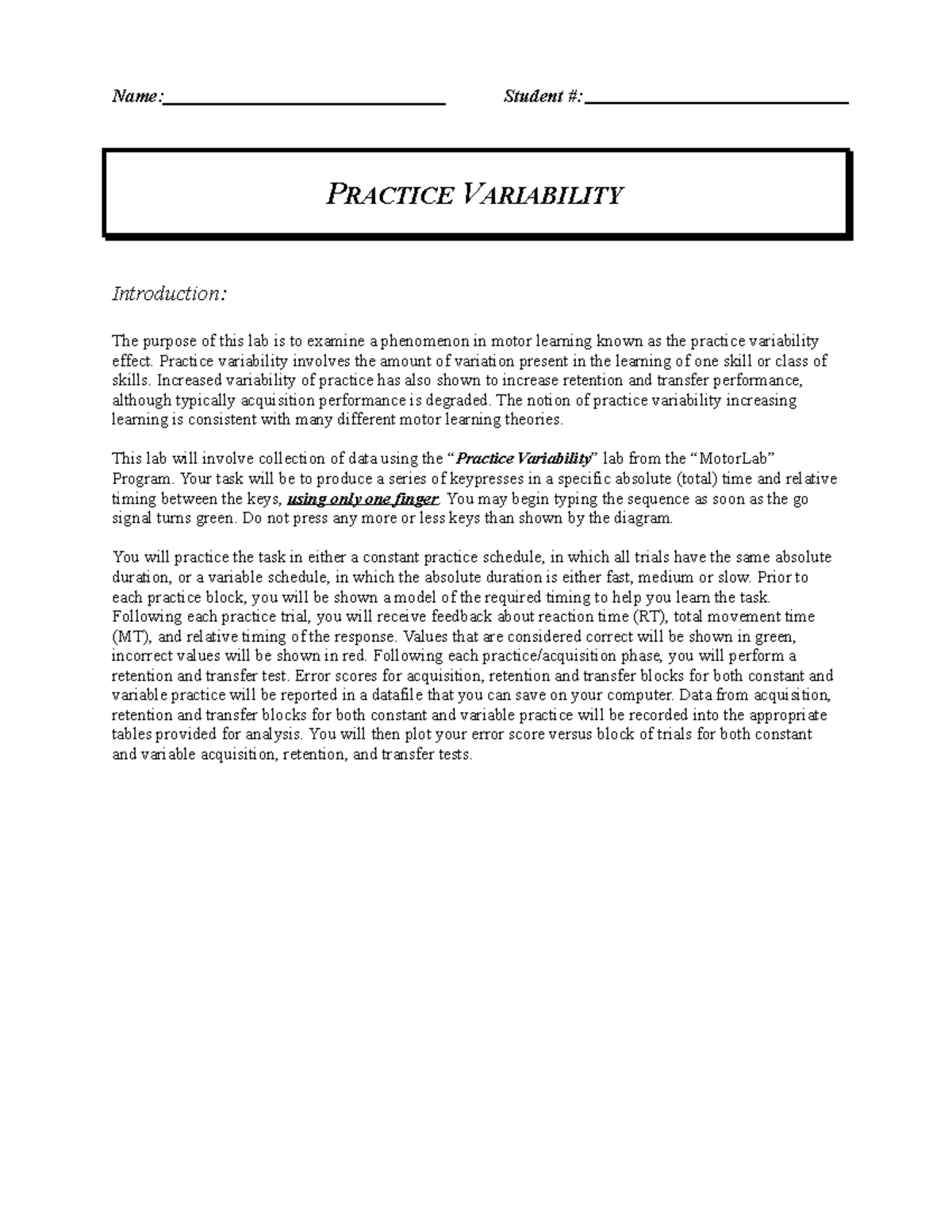 2021-09-06 Lab5- Lab Instructions for Lab 5. - Name: Student #: PRACTICE VARIABILITY ...