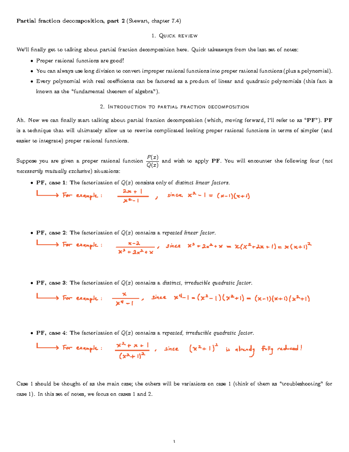 Ch__7_4__Partial_fractions__part_2.pdf - Partial fraction decomposition, part 2 (Stewart ...