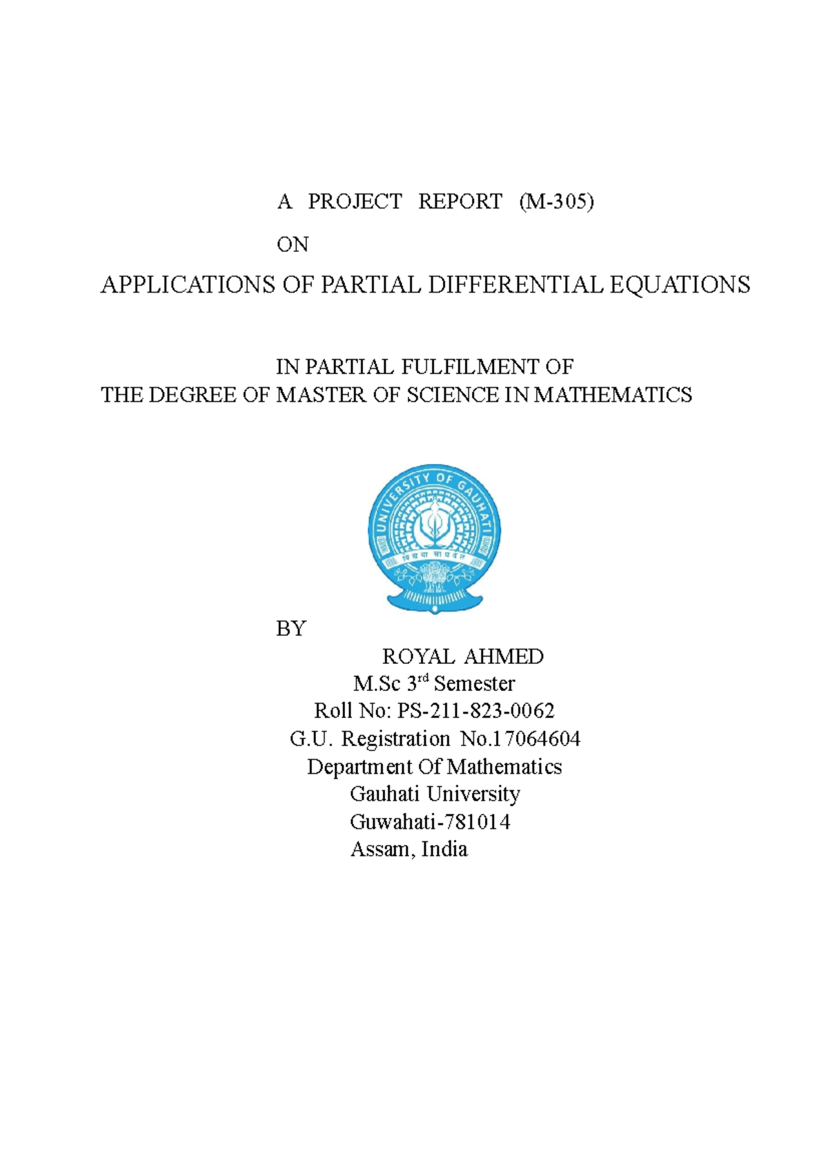 Main pogram 2 - DISCREAT MATHEMATICS - A PROJECT REPORT (M-305) ON ...