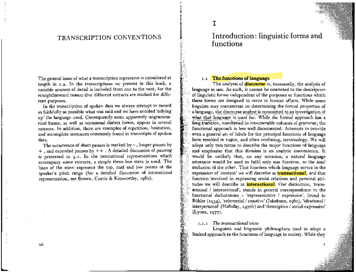 Chapter 1 - Discourse Analysis - Brown and Yule 3 - TRANSCRIPTION ...