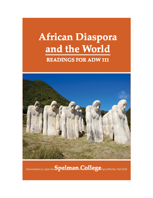 Reading Log #7 - Abeni Hemmings Dr. Richardson African Diaspora and the ...