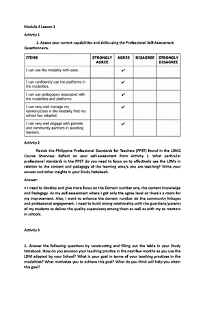 The Learning Delivery Modalities Course 2 is a task-oriented course ...
