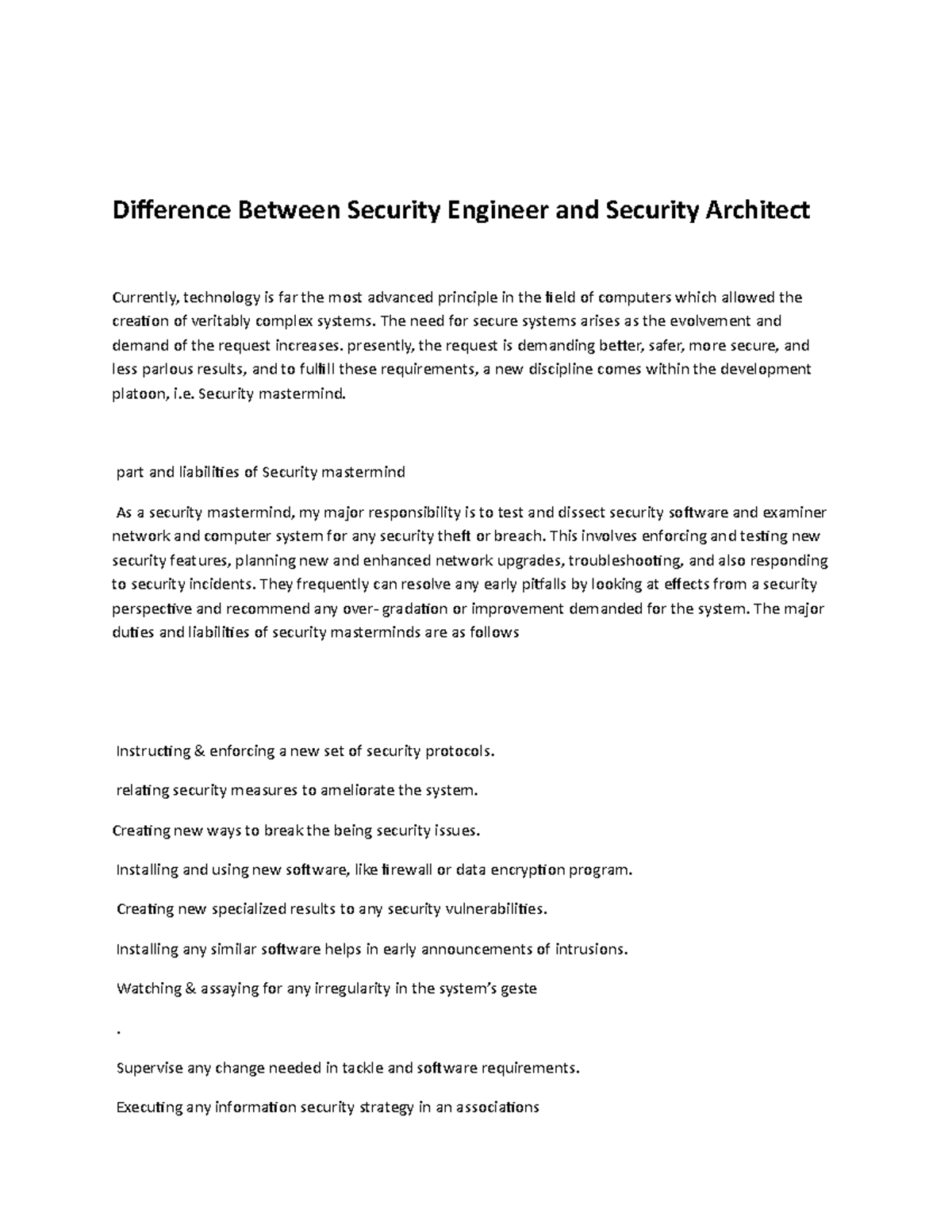 Difference Between Security Engineer and Security Architect - The need ...