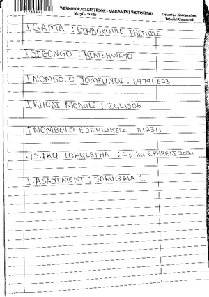 Zul1508 101 - Zulu - ZUL1508/101/3/ I-Tutorial Letter 101/3/ Applied ...