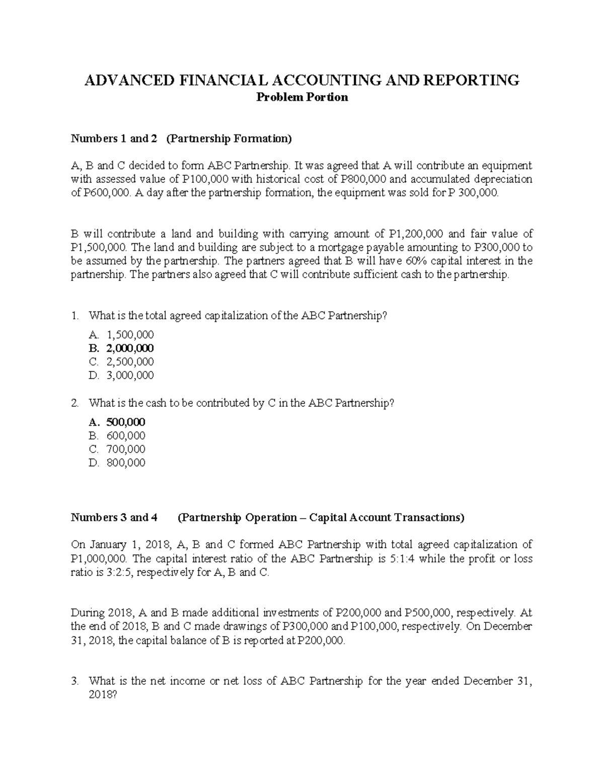 FAR 2 Key AFAR ADVANCED FINANCIAL ACCOUNTING AND REPORTING