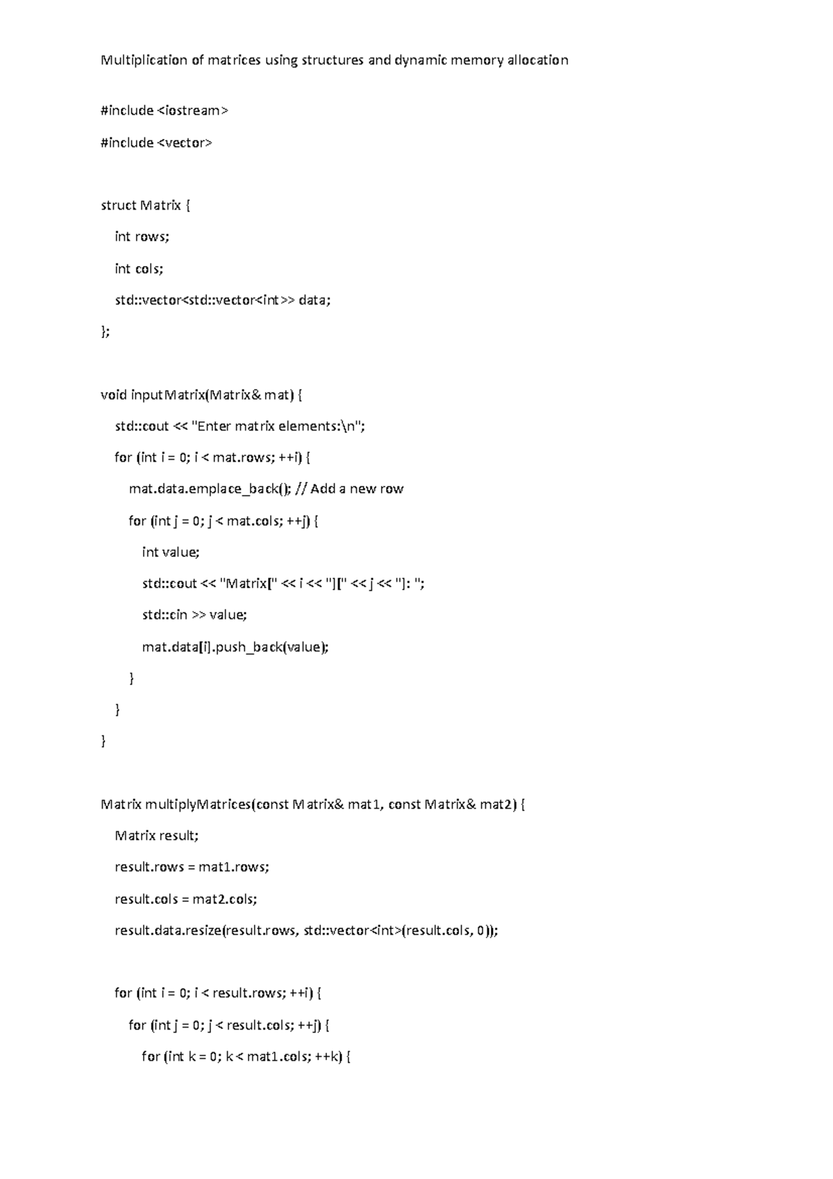 RA2211051010020 Ahaskar - #include #include struct Matrix { int - Studocu