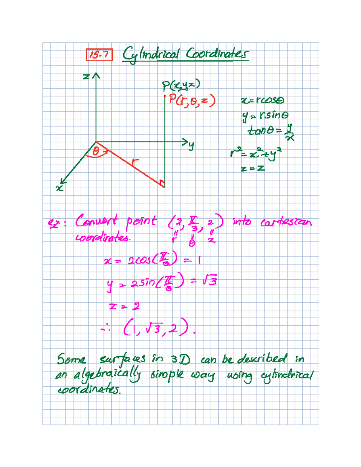 15.7 Triple Integrals in Cylindrical Coordinates - MA 231 - Studocu