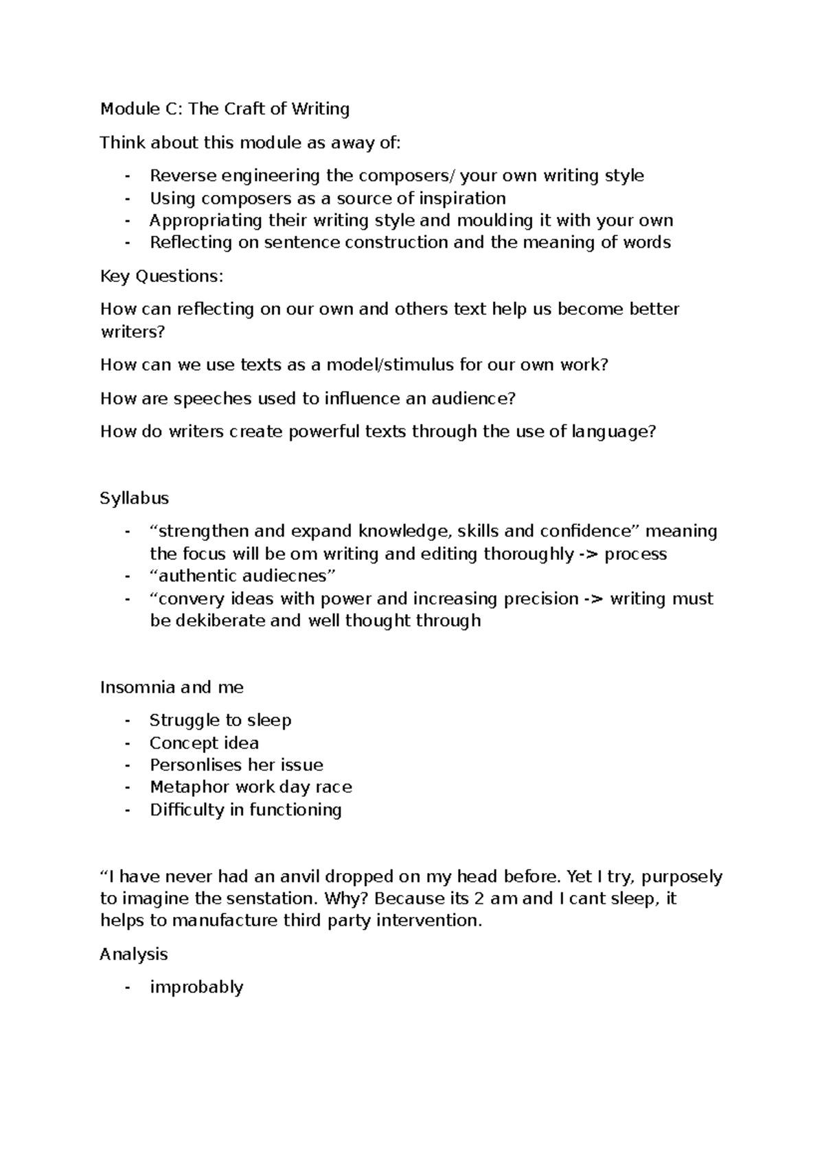 Module C - assign - Module C: The Craft of Writing Think about this ...