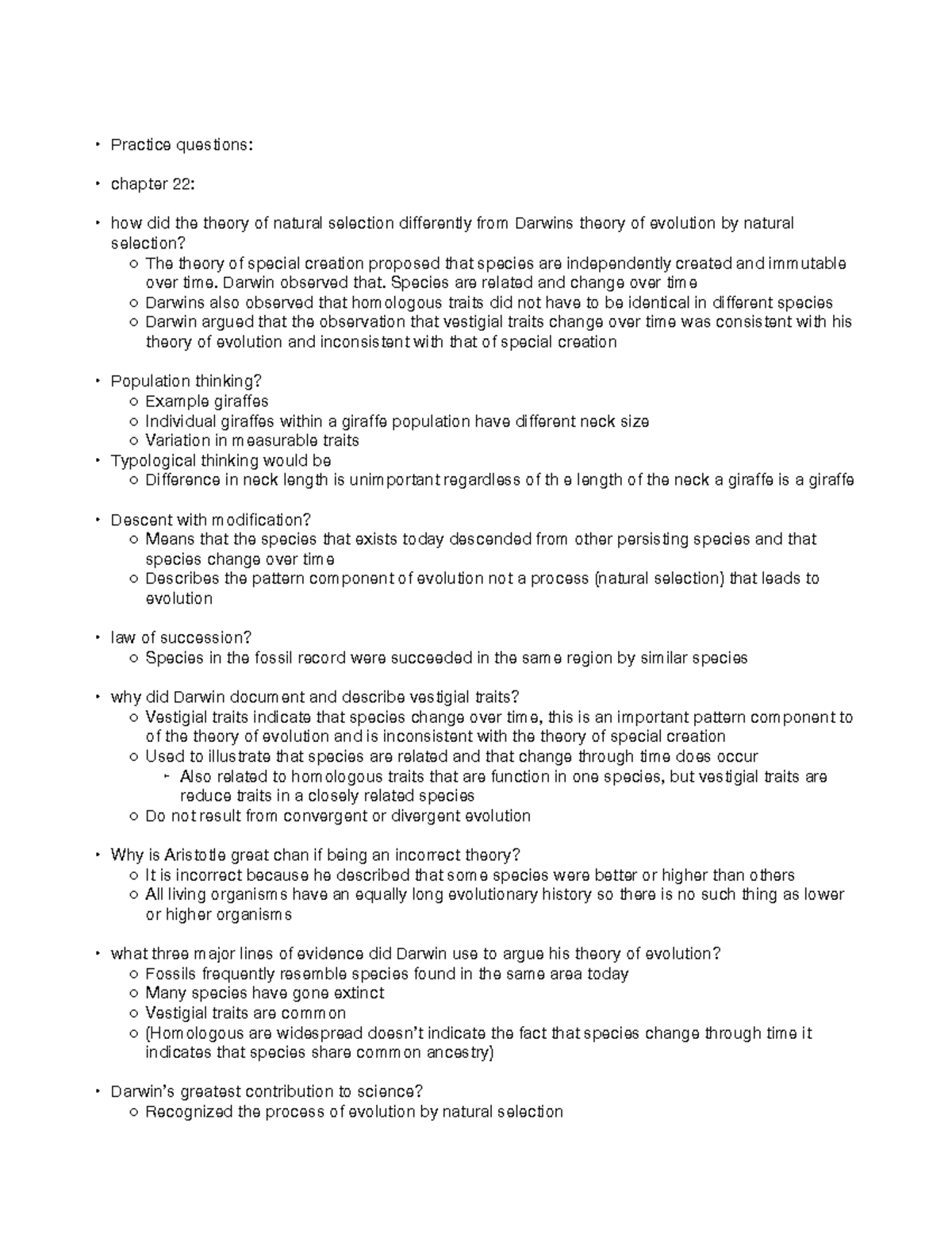 Review 1 - Bio 1A03 - McMaster - StuDocu