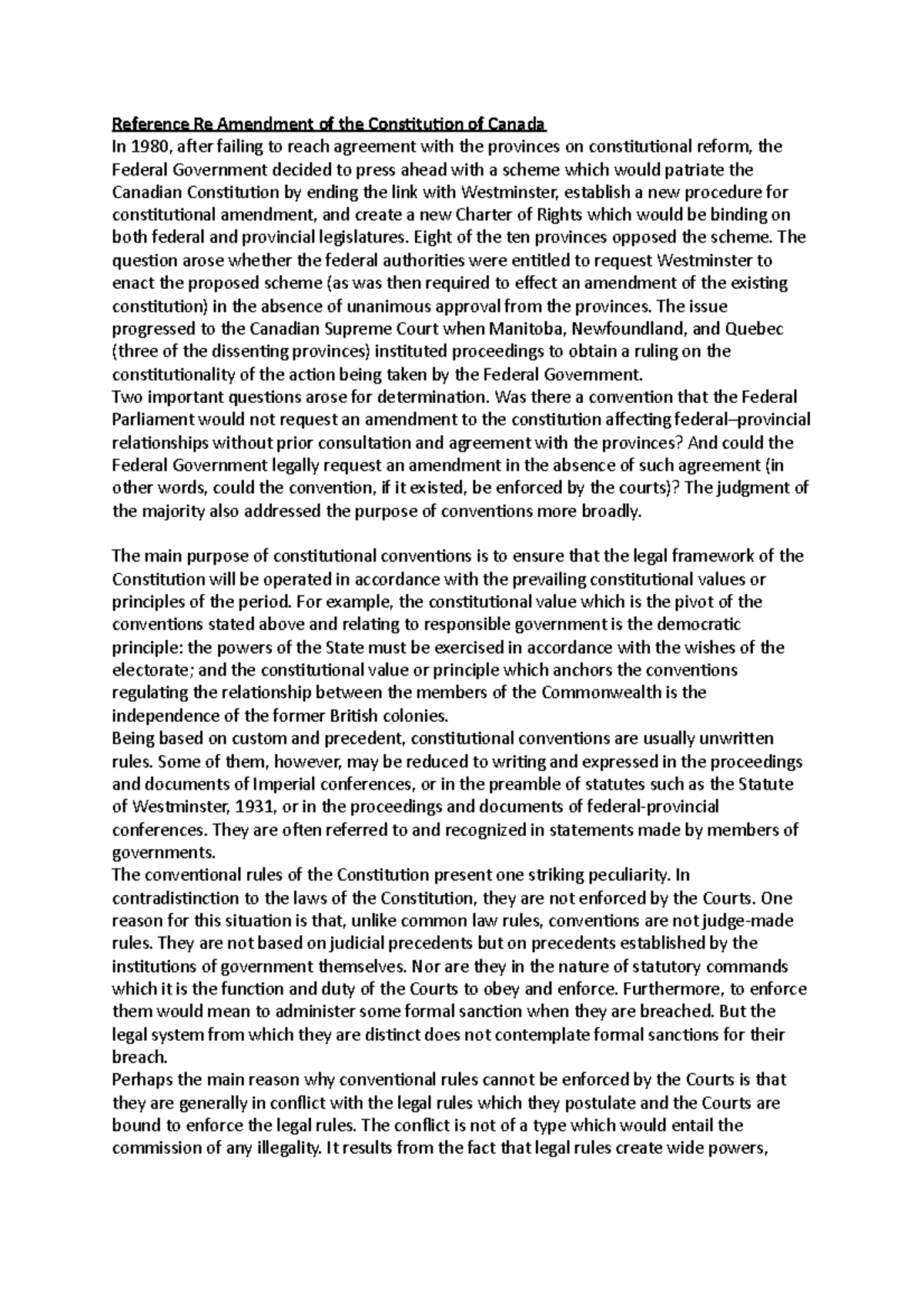 Reference Re Amendment of the Constitution of Canada - Eight of the ten ...