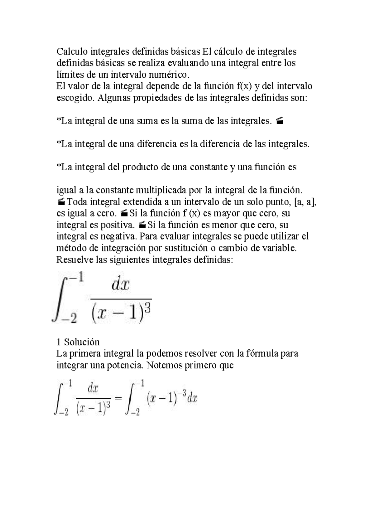 Calculo integrales definidas básicas - El valor de la integral depende de la función f(x) y del ...
