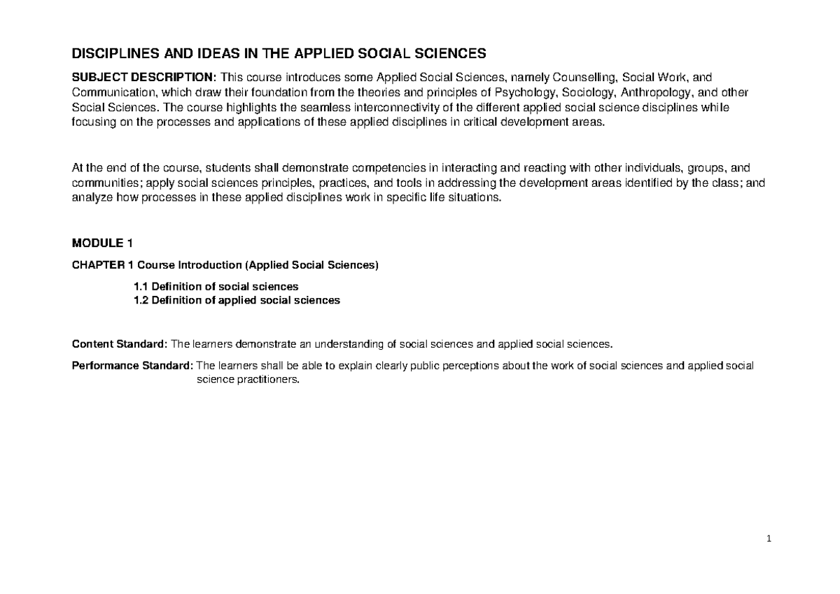 Pdfcoffee - discipline and ideas in social science - DISCIPLINES AND ...