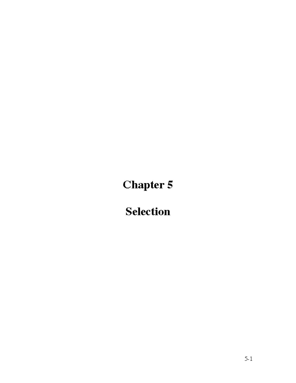 Computer Programming : Selection - Chapter 5 Selection 5-1 Selection ...