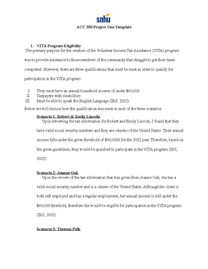ACC 350 Module 3 Assignment - Verify Taxpayer Information The first ...