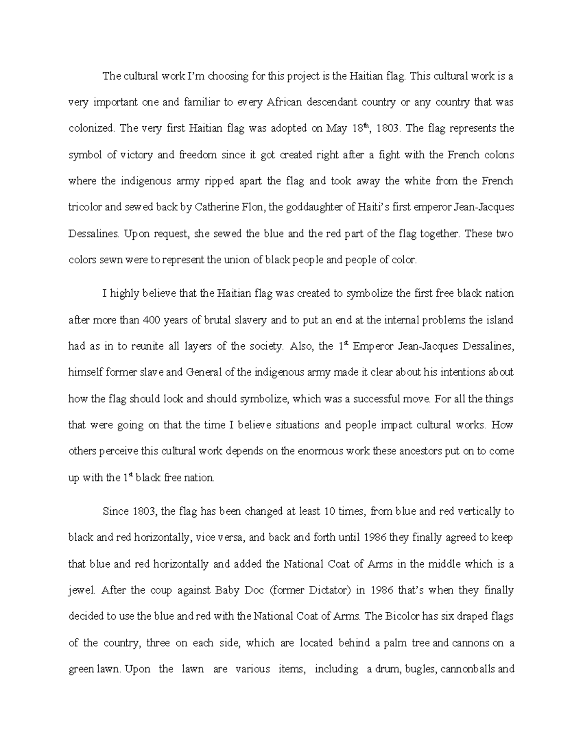 7.1 Project - The cultural work I’m choosing for this project is the ...