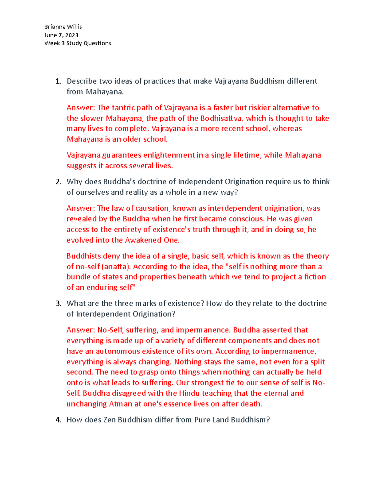 Week 3 Study Questions - answers - Brianna Willis June 7, 2023 Week 3 ...