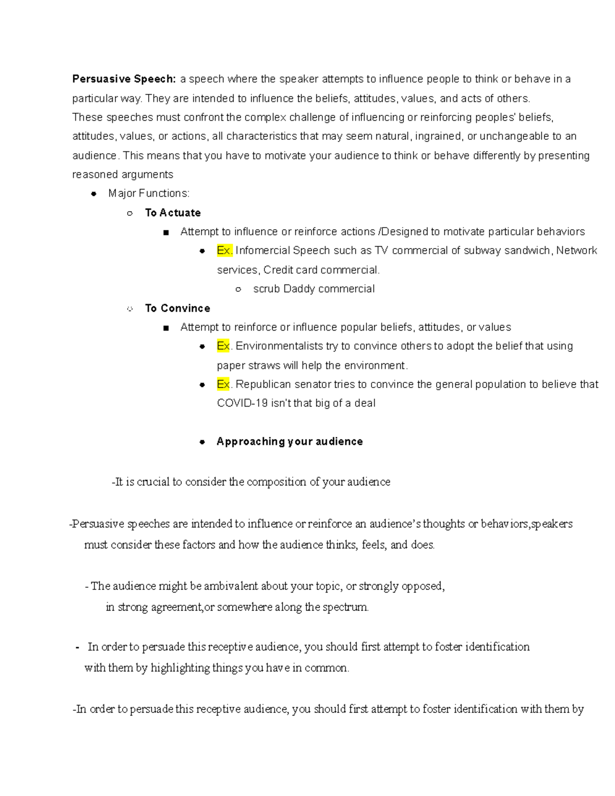 COMM 130 10 19 22 - Eli Wilson - Persuasive Speech: a speech where the ...