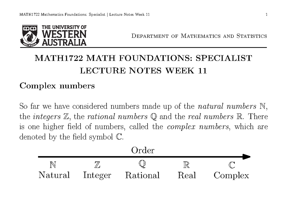 Week 11 Lecture Notes The Item Is Debunked Please Ignore Department Of Mathematics And