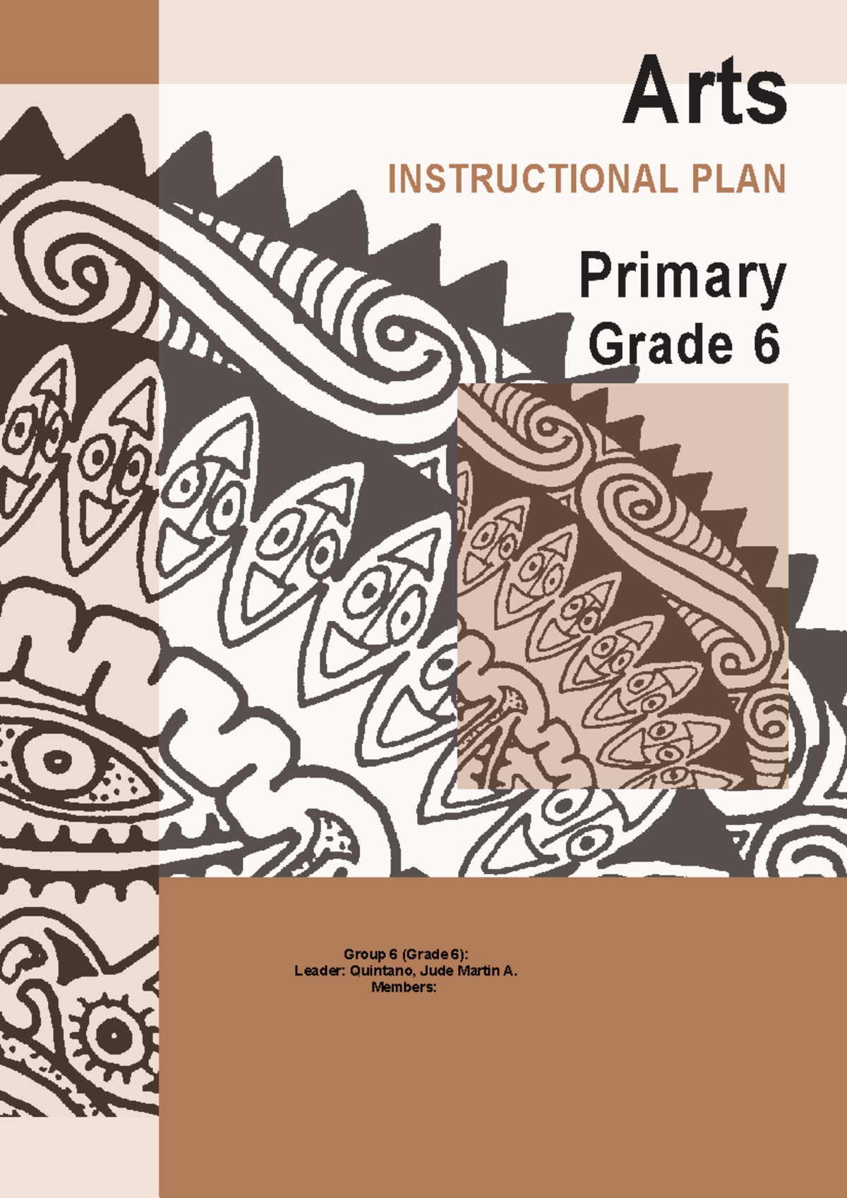 Arts-grd - PPT - Arts INSTRUCTIONAL PLAN Primary Grade 6 Group 6 (Grade ...