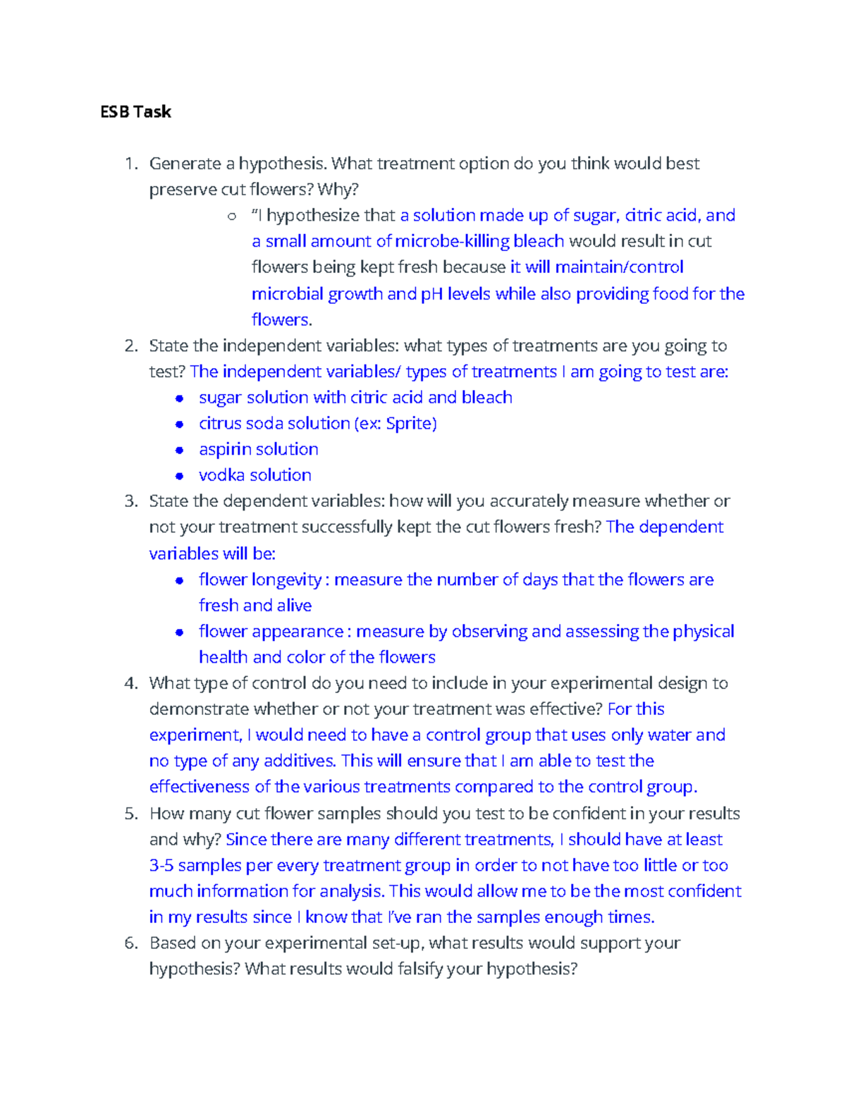 ESB Task-2 - Online ESB Task for BIOLab 189 - ESB Task 1. Generate a ...