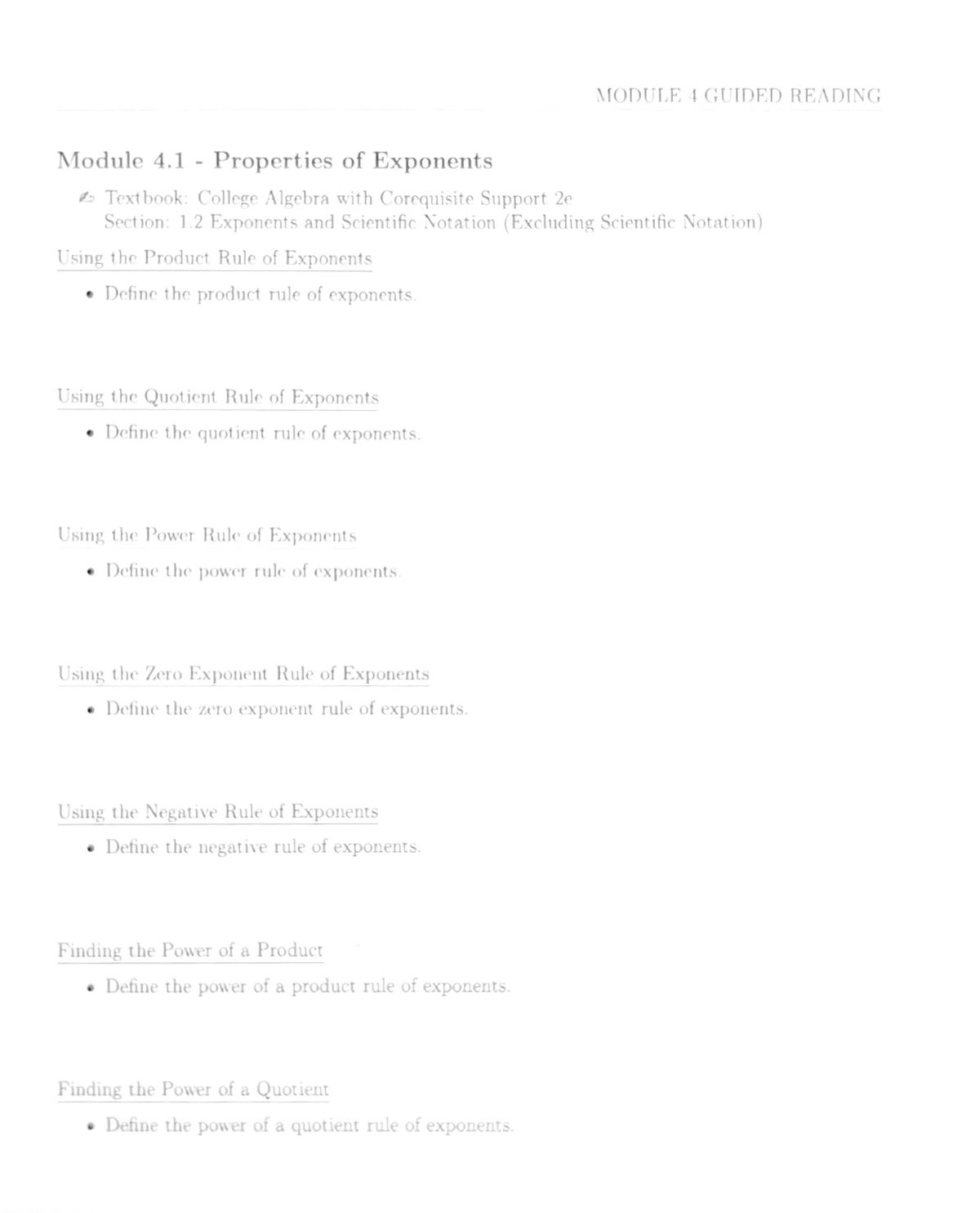 Module 4 - Properties of Exponents - MAT 1073 - Studocu