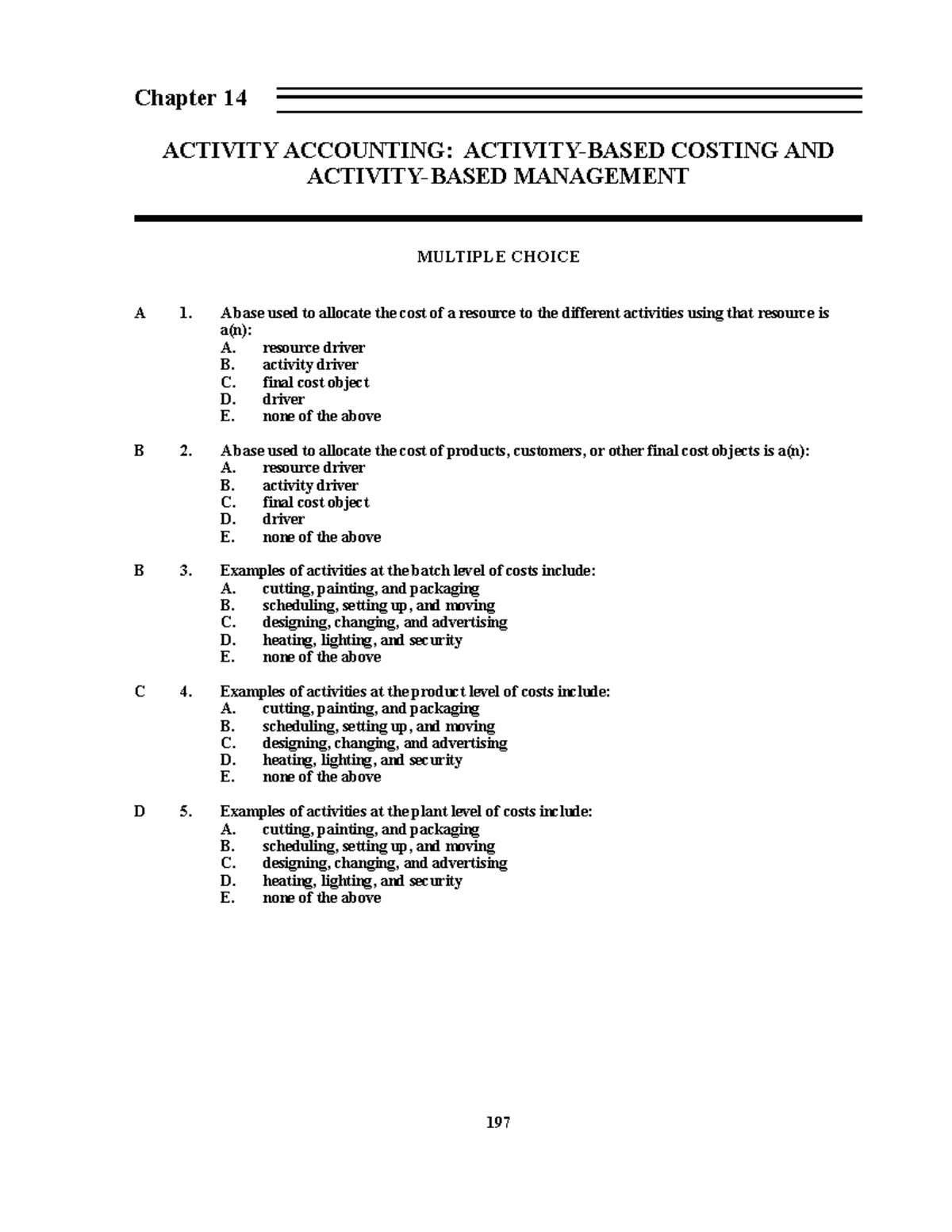 Activity-Accounting - Activity-Based Costing & Activity-Based ...