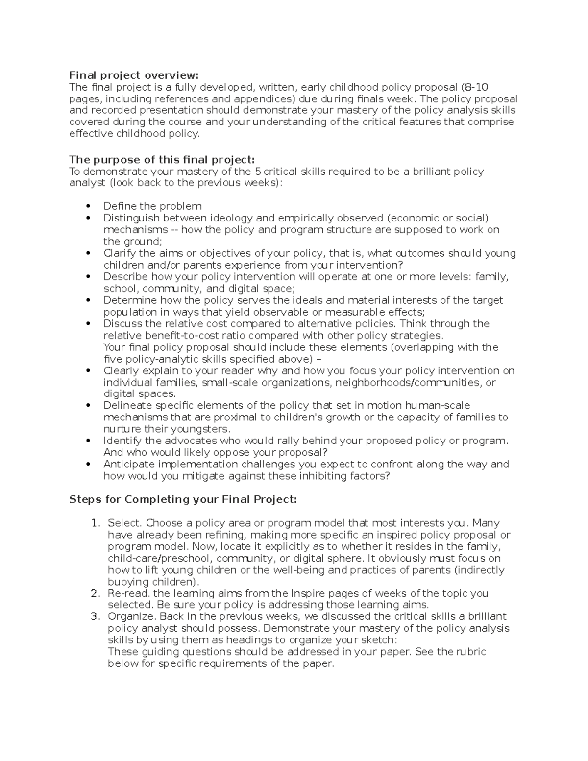 EDS164 R Final project overview - Final project overview: The final ...