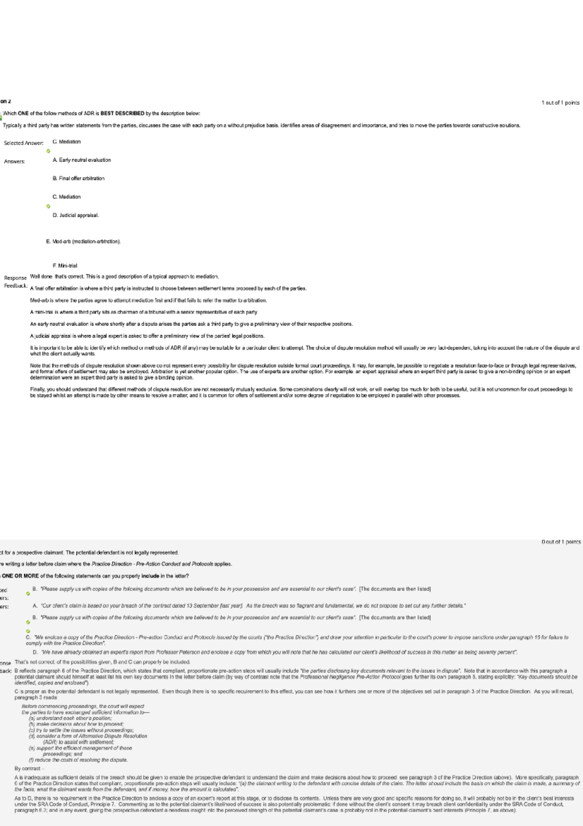 Civil Lit MCT practice good for exam prep - BPP - Studocu