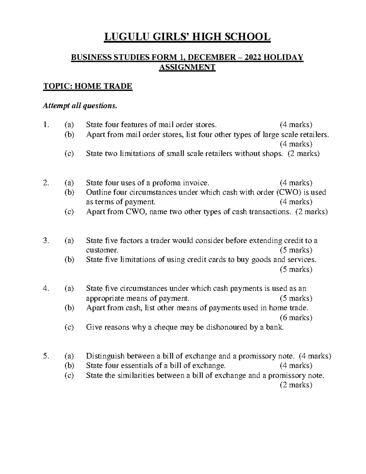 BUS F1 Summary Business Communication LUGULU GIRLS HIGH SCHOOL bus-f1-summary-business-communication-lugulu-girls-high-school