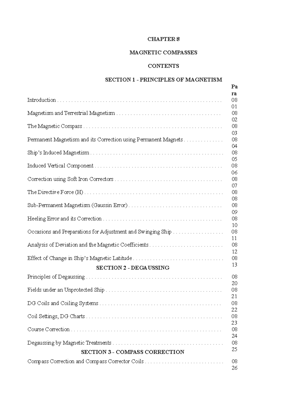 The Admiralty Manual of Navigation (BR 45 Volume 3) Chapter 8 Magnetic Compasses - MAGNETIC ...