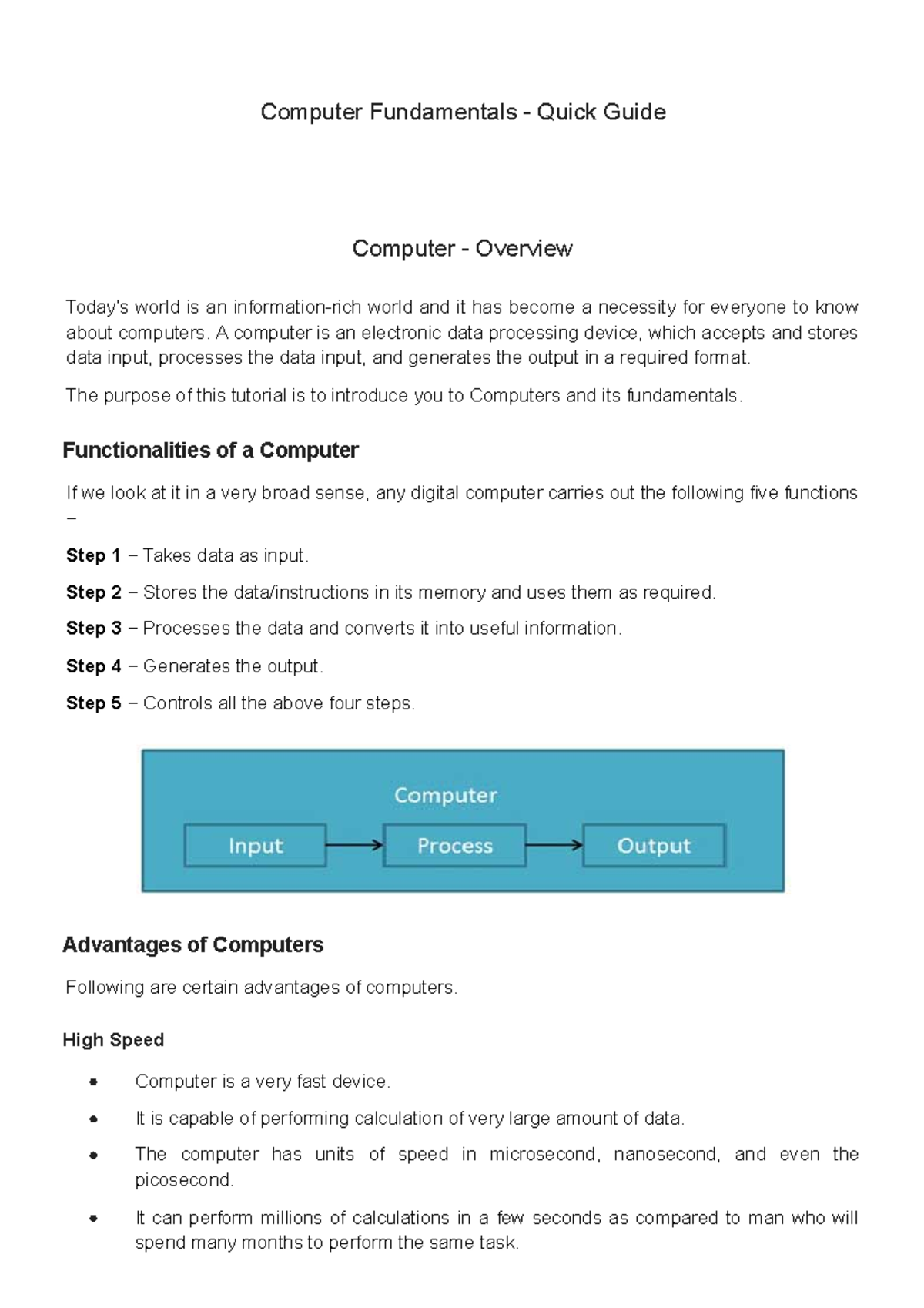 Computer Fundamentals - Quick Guide for Engineers and Computer ...