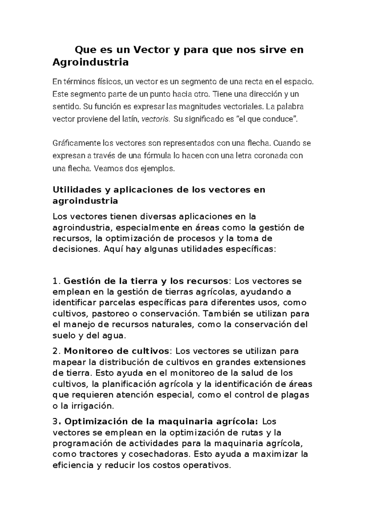 Que es un Vector y para que nos sirve en Agroindustria - Que es un ...