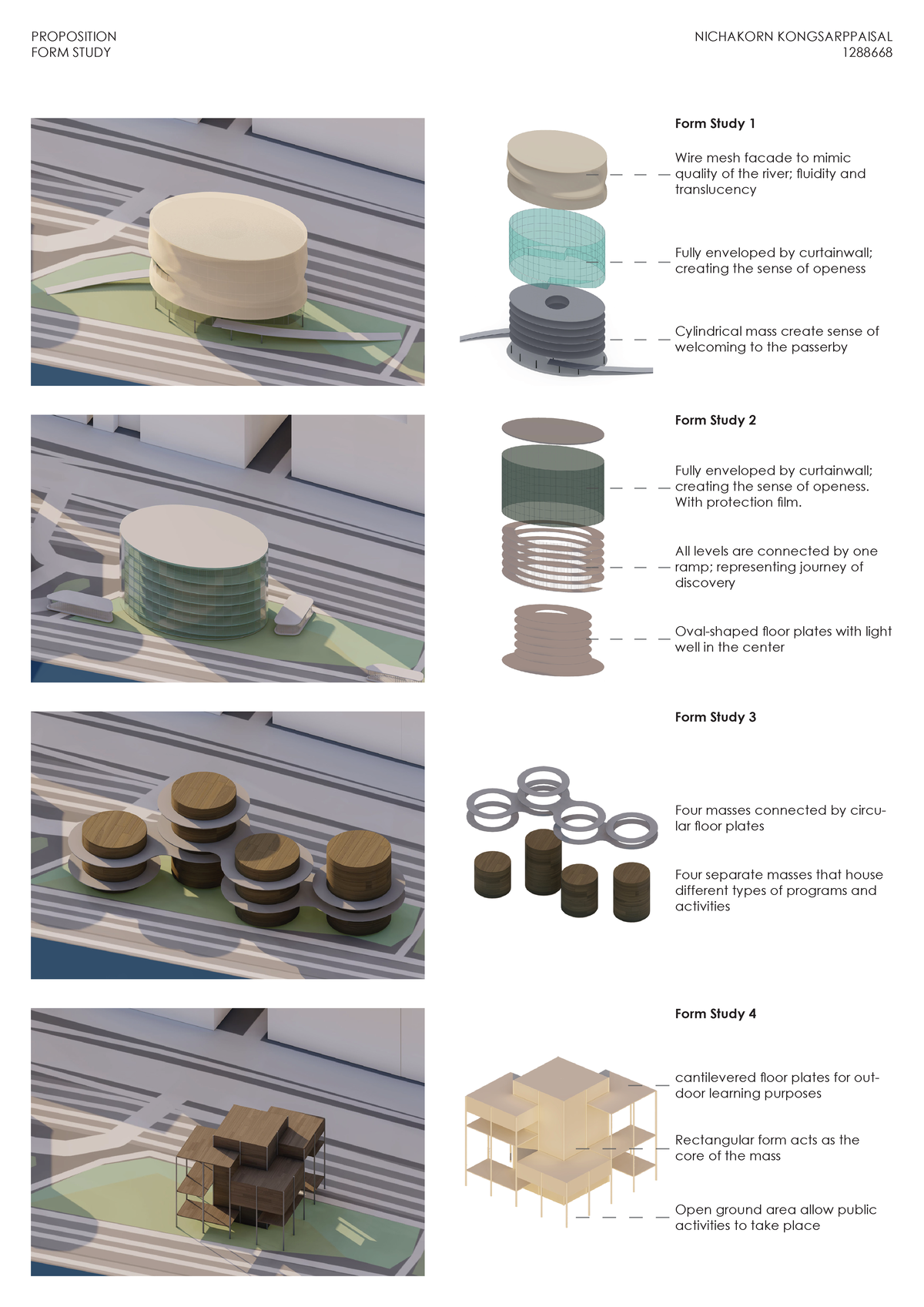 Delta S1 2022 Project 2 - 1288668 FORM STUDY Wire mesh facade to mimic ...