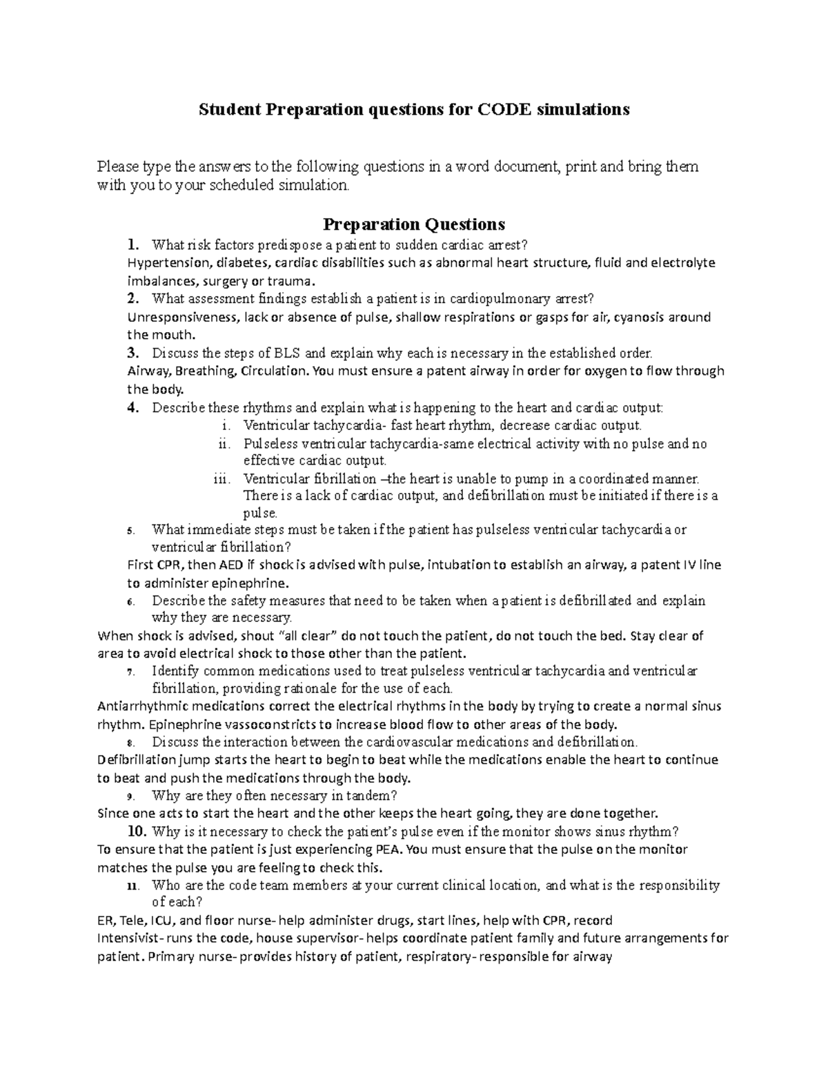 Student Preparation questions for CODE simulations-2 - Preparation ...