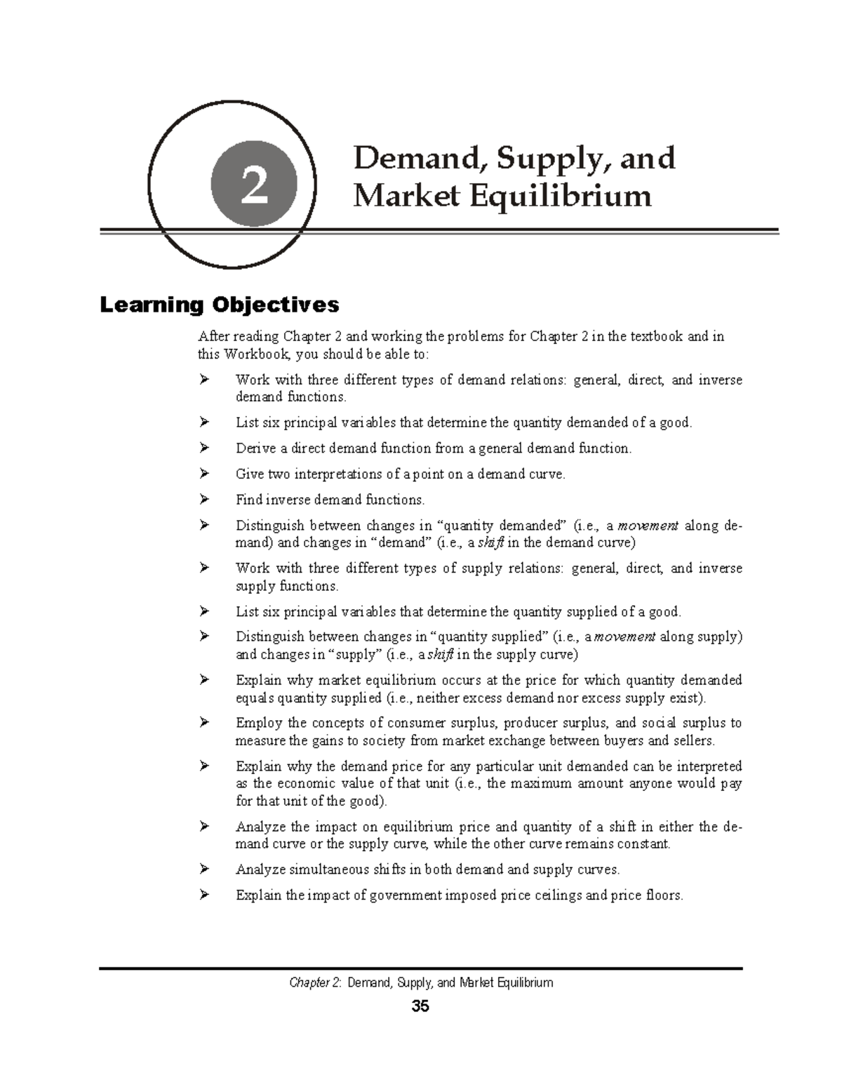 9e 02 Chap Student Workbook - Chapter 2: Demand, Supply, and Market ...