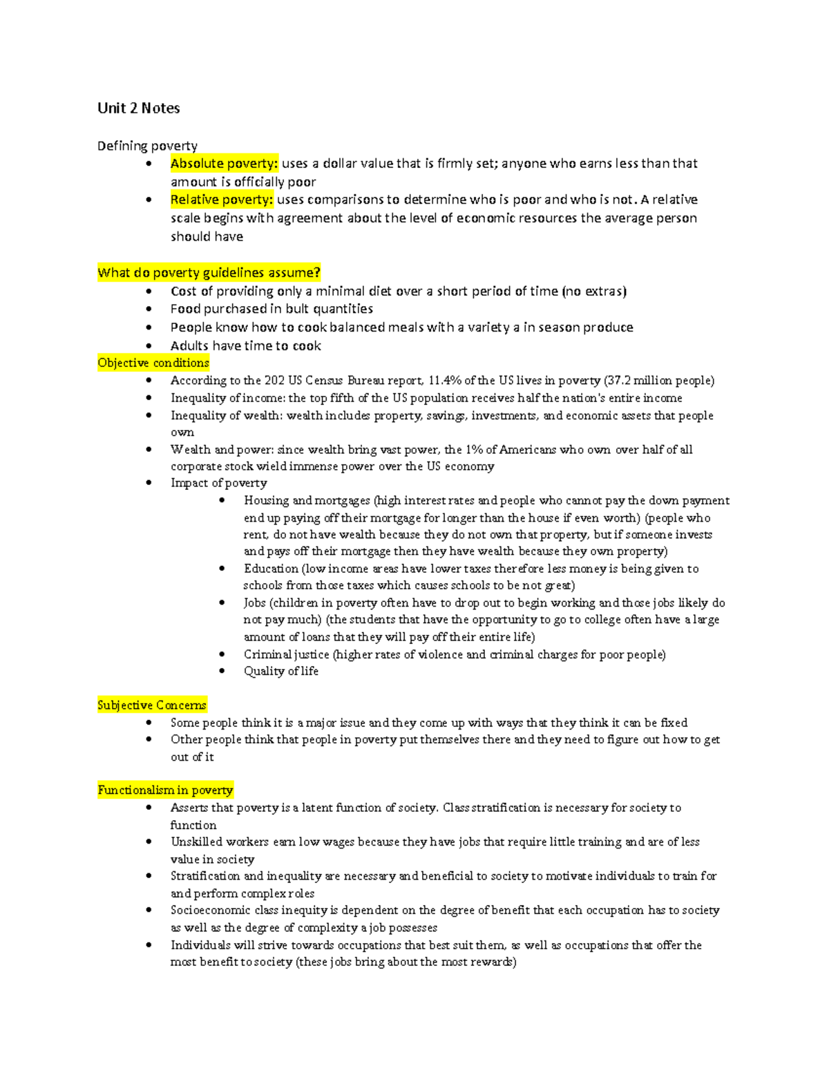Contemorary Social Problems Unit 2 Notes - Unit 2 Notes Defining ...