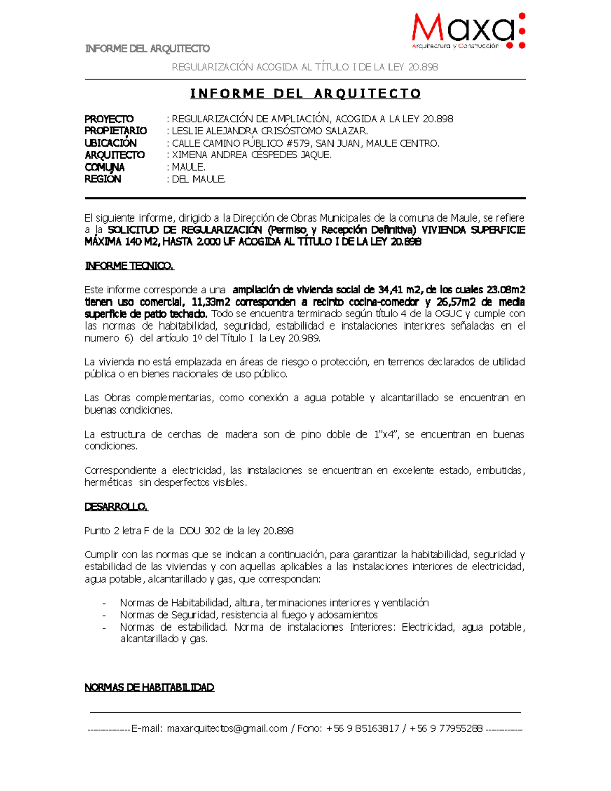 06 - Informe LEY 20 - NORMATIVA PARA REGULARIZAR LEY 20898 ...