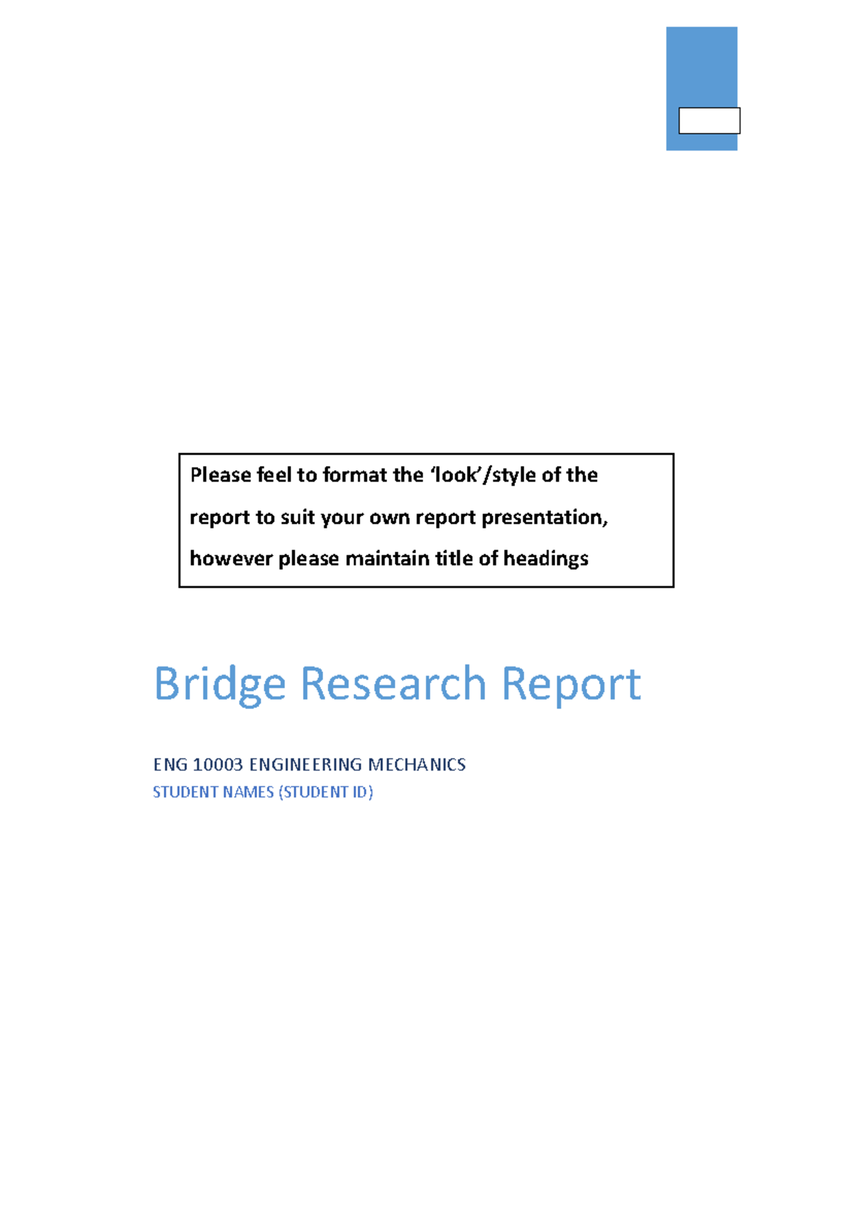 First report bridge research submission template 2023-1 - Please feel ...