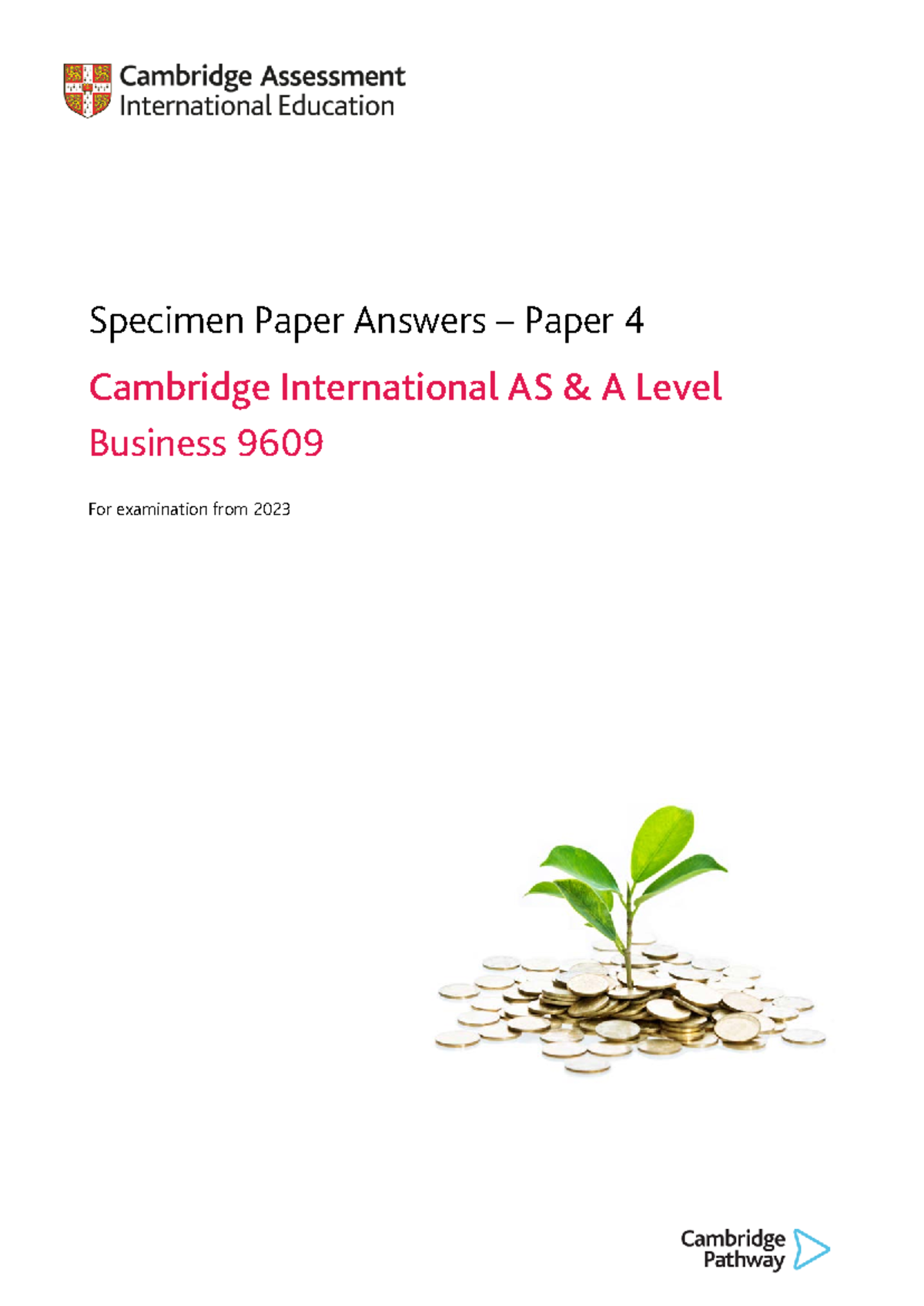 695635406 9609 Specimen Paper Answers Paper 4 for Examination From 2023 ...